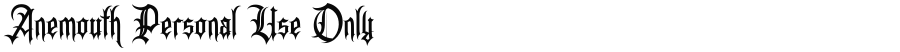 Anemouth Personal Use Only - 字阁网