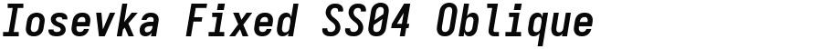Iosevka Fixed SS04 Oblique - 字阁网