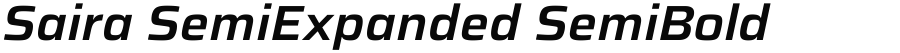 Saira SemiExpanded SemiBold - 字阁网