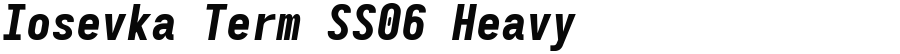 Iosevka Term SS06 Heavy - 字阁网