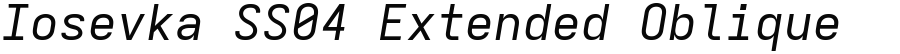 Iosevka SS04 Extended Oblique - 字阁网