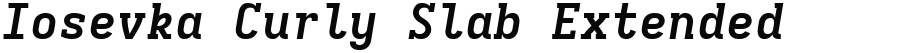 Iosevka Curly Slab Extended - 字阁网