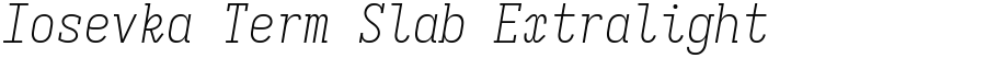 Iosevka Term Slab Extralight - 字阁网