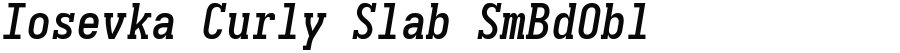 Iosevka Curly Slab SmBdObl - 字阁网