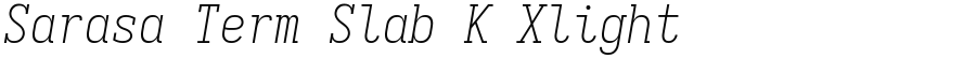 Sarasa Term Slab K Xlight - 字阁网