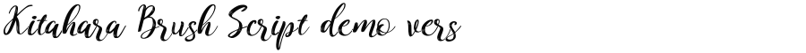 Kitahara Brush Script demo vers - 字阁网